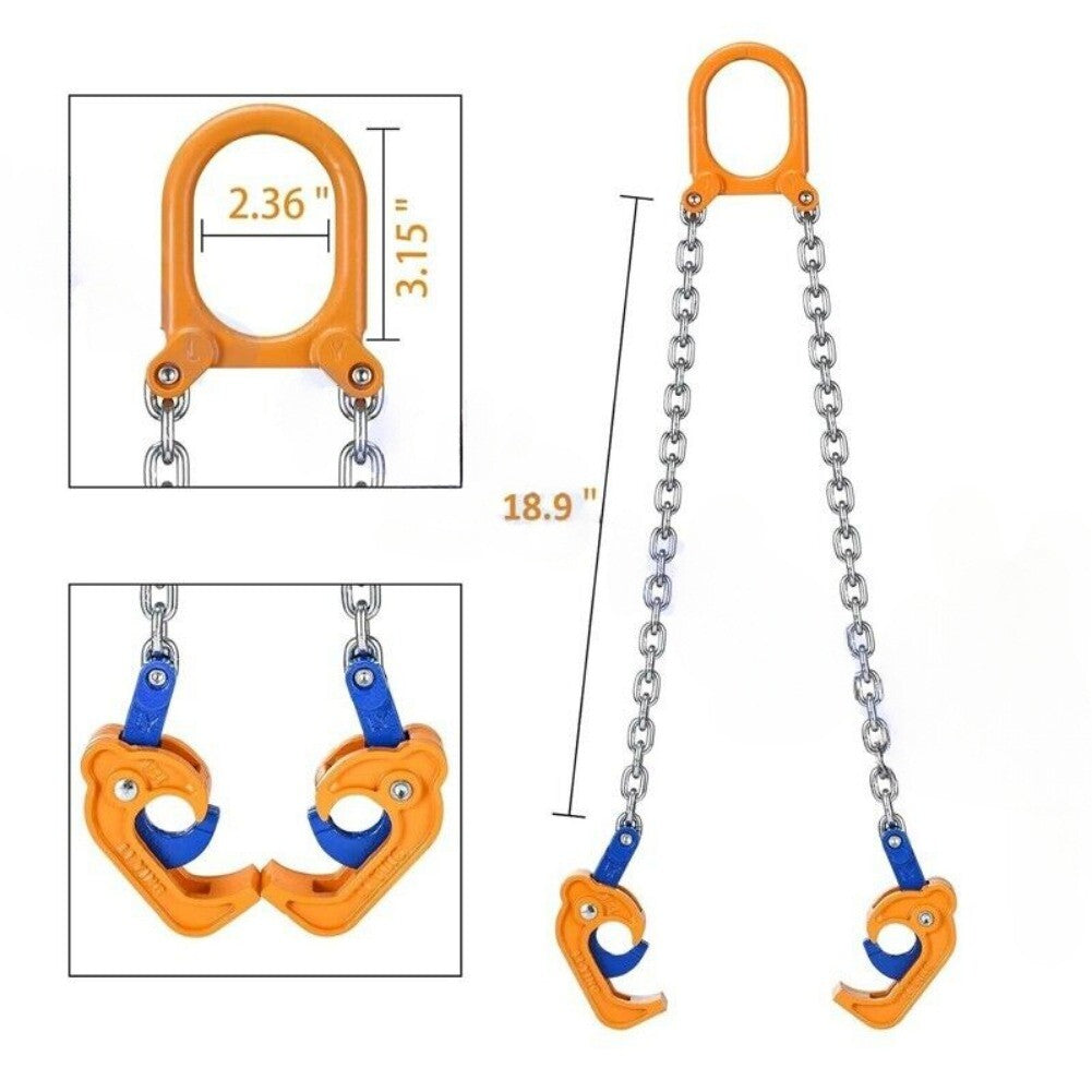 Drum Lifter Chain With Self-Locking Hook 1000 LBS Vertical Lift - 44 ...