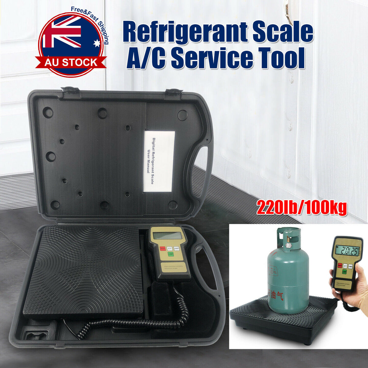 Electronic Refrigerant Scale 100KG Digital HVAC A/C Refrigerant Freon ...